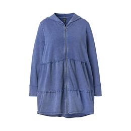 Ulla Popken Zip-Up Hoodie female Blue size 58-60