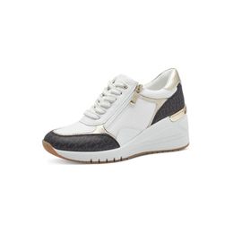 Marco Tozzi Sneaker Damen Gr&ouml;&szlig;e 41 beige / gold / schwarz / wei&szlig;