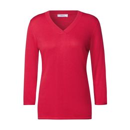 Cecil V-Neck Pullover Damen Gr&ouml;&szlig;e S rot