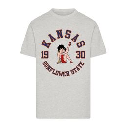 F4NT4STIC T-Shirt 'Betty Boop Kansas Sunflower State' Herren Gr&ouml;&szlig;e XXL grau / rot / schwarz