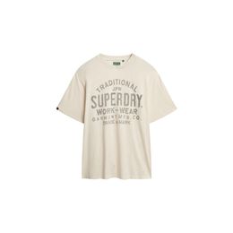 Superdry & Co T-Shirt Herren Gr&ouml;&szlig;e M creme / blaumeliert