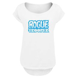 F4NT4STIC T-Shirt 'Rogue Trooper Comic Book Blue Logo' Damen Gr&ouml;&szlig;e S neonblau / wei&szlig;