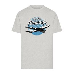 F4NT4STIC Shirt 'Pan Am Airways Retro Plane Take Off' male Grey size XXL