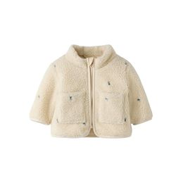 name it Fleecejacke Gr&ouml;&szlig;e 56 creme / hellblau / gr&uuml;n