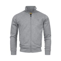 INDICODE Jeans Zip-Up Hoodie 'Sharpis' male Grey size M