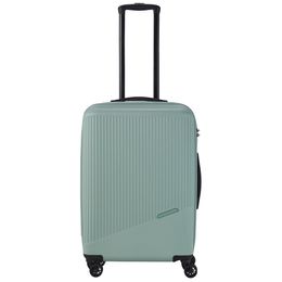 Hartschalen-Trolley Travelite "BALI, in verschiedenen Gr&ouml;&szlig;en und Farben", Herren, Gr. B/H/T: 45cm x 67cm x 26cm 65 l, gr&uuml;n (mint), ABS, unifarben, Basic, Koffer, Hartschallenkoffer Reisegep&auml;ck Reisekoffer TSA Schloss
