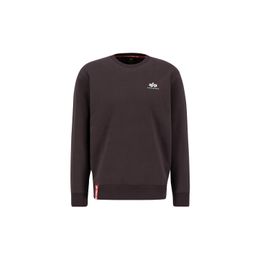 Sweater Alpha Industries "Basic Sweatshirt SL", Herren, Gr. 3XL, braun (hunter braun), Obermaterial: 80% Baumwolle, 20% Polyester, regular fit, Sweatshirts Sweater