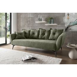 3-Sitzer Home Affaire, B:236cm H:94cm T:103cmolive, 100% Polyester, Sofas, "Baggio Breite 236 cm, modernes Sofa, hoher Fu&szlig;, bequem", schwarze