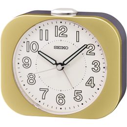 Quarzwecker Seiko, gold (goldfarben), Wecker, Wecker, Leuchtzeiger, Schlummerfunktion, Schlafzimmer, Geschenkidee