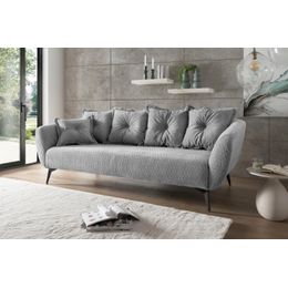 3-Sitzer Home Affaire, B:236cm H:94cm T:103cmgrau, 100% Polyester, Sofas, "Baggio Breite 236 cm, modernes Sofa, hoher Fu&szlig;, bequem", schwarze