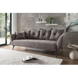 3-Sitzer Home Affaire, B:236cm H:94cm T:103cmgrau, braun, 100% Polyester, Sofas, "Baggio Breite 236 cm, modernes Sofa, hoher Fu&szlig;, bequem", schwarze