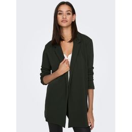 Jacqueline de Yong Jerseyblazer JDY "JDYGEGGO L/S BLAZER JRS NOOS", Damen, Gr. XS, grau (peat), Jersey, Obermaterial: 95% Polyester, 5% Elasthan, unifarben, loose fit h&uuml;ftbedeckend, V-Ausschnitt, Blazer