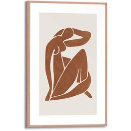 Poster Reinders "Body language", braun (farbe bild(er): braun), B:20cm H:30cm T:1,6cm, MDF, Bilder, Poster