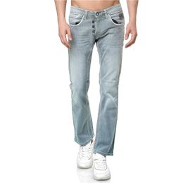 Straight-Jeans Rusty Neal, Herren, Gr. 32, L&auml;nge 34, grau, 99% Baumwolle, 1% Elasthan, unifarben, lang, Jeans Straight-Jeans, im bequemen Straight Fit-Schnitt
