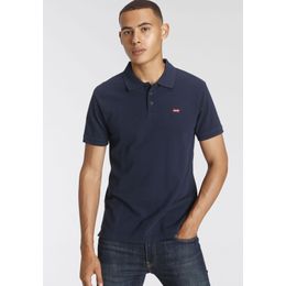 Levi's Poloshirt LEVI'S "LE NEW LEVIS HM POLO", Herren, Gr. M, blau (marineblaus), Piqu&eacute;, Obermaterial: 100% Baumwolle, normal normal, ohne Ausschnitt, B&uuml;ndchen, Shirts, mit kleinem Batwing-Logo
