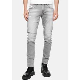 Straight-Jeans Rusty Neal "TORI", Herren, Gr. 34, US-Gr&ouml;&szlig;en, grau (hellgrau), 98% Baumwolle, 2% Elasthan, unifarben, lang, Jeans Straight-Jeans, mit dezenter Waschung