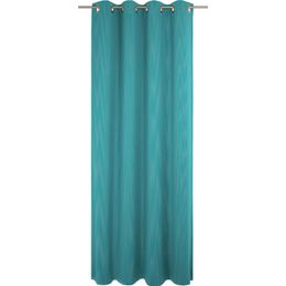 Vorhang Adam "Uni Collection" Gr. 1, blau (t&uuml;rkis), B:145cm H:145cm, Baumwolle (Bio-Baumwolle), Gardinen, aus 100% Bio-Baumwolle