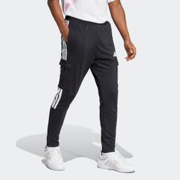 Sporthose adidas Sportswear "M TIRO CARGO P", Herren, Gr. M, N-Gr, schwarz-wei&szlig; (schwarz, wei&szlig;), Obermaterial: 100% Polyester, Hosen Sporthose