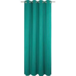 Vorhang Adam "Uni Collection" Gr. 4, blau (petrol), B:145cm H:245cm, Baumwolle (Bio-Baumwolle), Gardinen, aus 100% Bio-Baumwolle