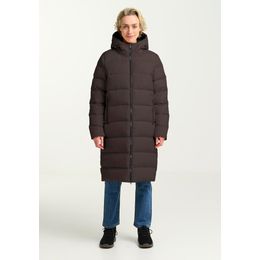 Daunenmantel Jack Wolfskin "FROZEN PALACE COAT W RDS", Damen, Gr. XL, peat, Obermaterial: 100% Polyester. Futter: 100% Polyester. Wattierung: 90% Entendaune, 10% Federn, hoch geschlossener Ausschnitt, M&auml;ntel Daunenmantel, mit Entendaunen- und Federf&uuml;llung, mit atmungsaktiven Eigenschaften