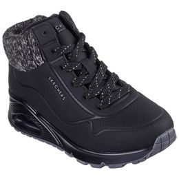 Sneaker Skechers "Uno Gen1 - Darling Daze", M&auml;dchen, Gr. 31, schwarz, Lederimitat, Textil, Schuhe Sneaker, Schn&uuml;rboots, Winterstiefel, High Top Sneaker mit Warmfutter