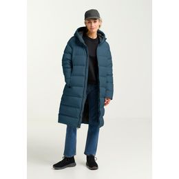 Daunenmantel Jack Wolfskin "FROZEN PALACE COAT W RDS", Damen, Gr. XL, aluminium blau, Obermaterial: 100% Polyester. Futter: 100% Polyester. Wattierung: 90% Entendaune, 10% Federn, hoch geschlossener Ausschnitt, M&auml;ntel Daunenmantel, mit Entendaunen- und Federf&uuml;llung, mit atmungsaktiven Eigenschaften