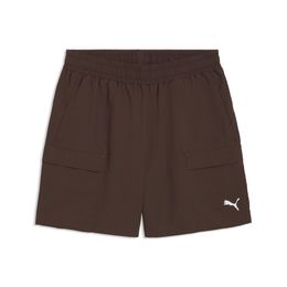 Shorts Puma "WARDROBE ESS Relaxed 6" Cargoshorts Herren", Damen, Gr. XXL, Normalgr&ouml;&szlig;en, chocolate braun, Obermaterial: 100% Nylon; Seitentasche &ndash; Oben: 100% Polyester; Seitentasche &ndash; Unten: 100% Nylon; R&uuml;cktaschenbeutel: 100% Polyester, unifarben, relaxed fit, Hosen Shorts