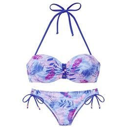 Vivance Set: B&uuml;gel-Bandeau-Bikini 'Leighton' mehrfarbig Gr. 42 Cup A. Mit Zierperlen. Mit Seitlichen St&auml;bchen Und Mit B&uuml;gel