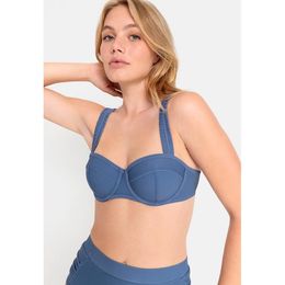 LSCN BY LASCANA B&uuml;gel-Bikini-Top 'Gina' rauchblau Gr. 42 Cup B. Mit B&uuml;gel. Nachhaltig.