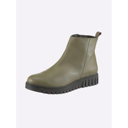 Heine Witt Damen Stiefelette, khaki, Gr&ouml;&szlig;e 37