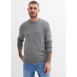 bonprix Pullover, grau, mit Baumwolle