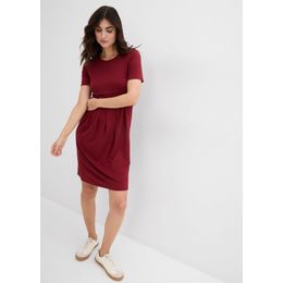 bonprix 2-in-1 Umstandskleid mit diskreter Stillfunktion aus Viskose, rot, Gr.40/42 (M), Knieumspielendes Jerseykleid f&uuml;r die Schwangerschaft und danach
