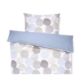 Tchibo - Satin-Wendebettw&auml;sche - hellblau