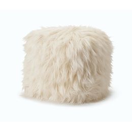 Tchibo - Sitzpouf - 48x48x33cm - wei&szlig; -