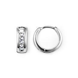 Tchibo - Creole verziert mit Swarovski Kristallen - silber
