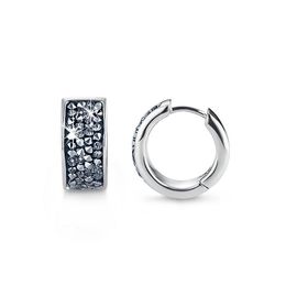 Tchibo - Creolen verziert mit Swarovski Kristallen - silber