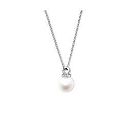 Tchibo - Silberkette mit Muschelkernperle und Zirkonia - silber