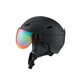 Tchibo - Hardshell-Ski- und -Snowboardhelm mit Visier - Gr. L - schwarz