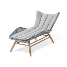 Tchibo - Komfort-Liege &raquo;Rope&laquo; - 84x168,5x90,5cm - grau - Eukalyptusholz / Stahl / Polyester