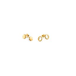 Tchibo - Silberohrstecker-Set gelbvergoldet mit Zirkonia - gold