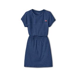 Tchibo - Jerseykleid - M&auml;dchen - Gr. 134/140 - wei&szlig;/gestreift