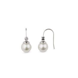 Tchibo - Ohrh&auml;nger mit Muschelkernperle und Zirkonia - silber