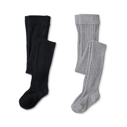 Tchibo - 2 Strumpfhosen - M&auml;dchen - Gr. 122/128 - schwarz