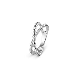 Tchibo - Silberring mit Zirkonia - Damen - Gr. 19 - silber