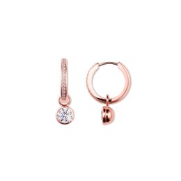 Tchibo - Solit&auml;r-Silbercreolen ros&eacute;vergoldet mit Zirkonia - gold
