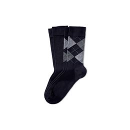 Tchibo - He.Socken - Herren - Gr. 44-46 - schwarz/kariert