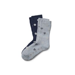 Tchibo - 2 Paar Antirutschsocken - Damen - Gr. 35-38 - dunkelblau/gepunktet