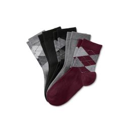 Tchibo - 5 Paar Socken - Damen - Gr. 39-42 - dunkelgrau
