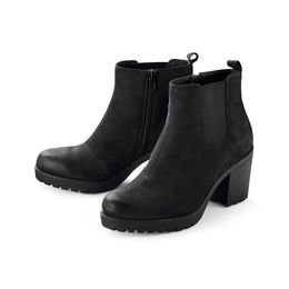 Tchibo - Leder-Stiefelette - Damen - Gr. 40 - schwarz