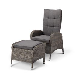Tchibo - Sessel mit Fu&szlig;hocker - 62x70x110cm - beige - Polypropylen / Polyester